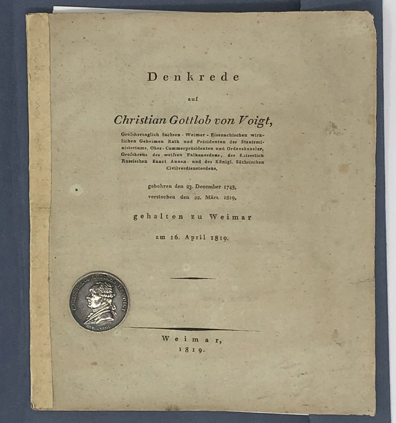 Müller, Friedrich von – Denkrede auf Christian Gottlob von Voigt